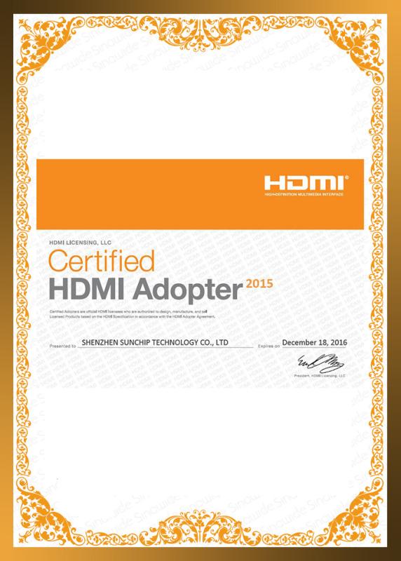 HDMI adopter - Shenzhen Sunchip Technology Co., Ltd.
