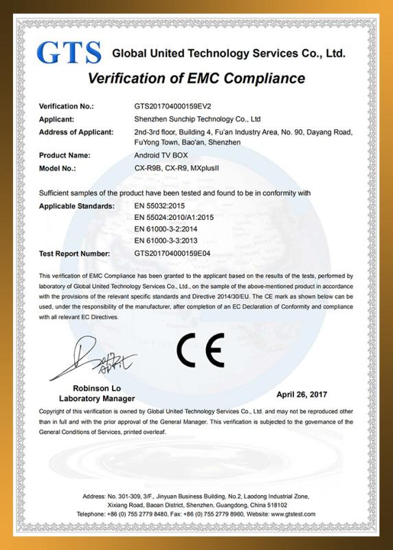 CE - Shenzhen Sunchip Technology Co., Ltd.