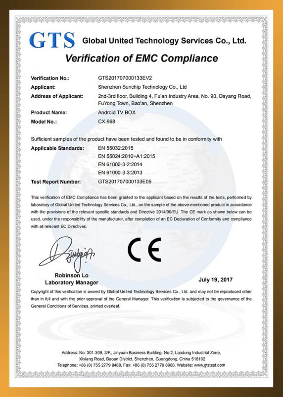 CE - Shenzhen Sunchip Technology Co., Ltd.