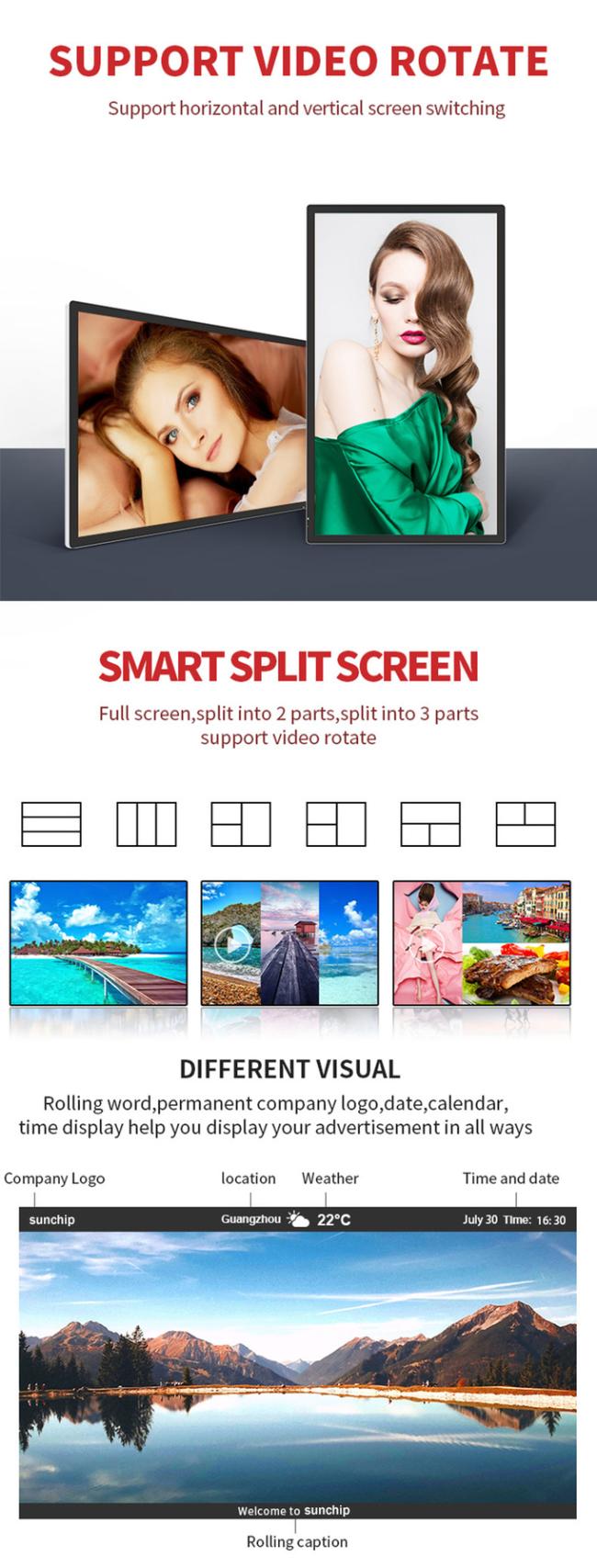 Macchina tutta compresa 2 di pubblicità di Ethernet di Android BT del Quadrato-centro di Rockchip RK3288