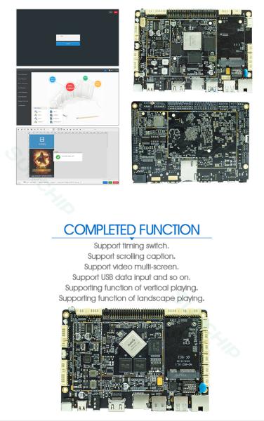 Tarjeta Linux integrada altamente integrada con 8GB EMMC y diseño de placa base ultra delgada