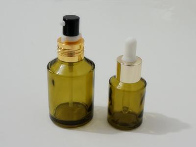 ES-S106 olive green glass essential oil bottle bulb dropper pipettes/closures/assemblies