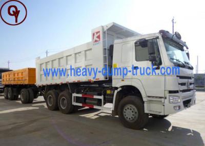 China 16 Cubic 10 Wheel 6x4 Heavy Dump Truck , STD 75 km/h Max Speed Commercial Dump Trucks for sale