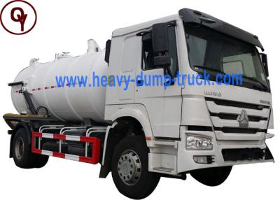 China 10 Cubic Meters Sewage Suction Truck , Customized Color Sewage Suction Vehicle for sale