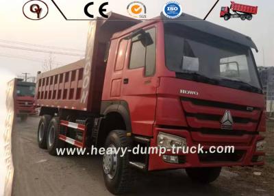 China 371HP 20 Cubic Meters Used 10 Wheeler Dump Trucks Sinotruk HOWO Red Color for sale