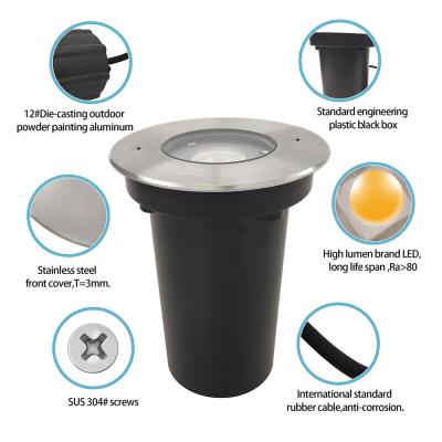 China 6W Outdoor LED Underground Light IP67 12V DC Low Voltage Inground Light for sale
