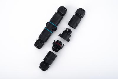 China M19 3 Pin Electrical IP68 Quick Connector 2 Way Outdoor Extension Cord Connector for sale