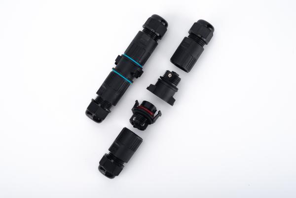 M19 3 Pin Electrical IP68 Quick Connector 2 Way Outdoor Extension Cord Connector