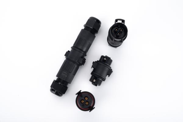 M19 3 Pin Electrical IP68 Quick Connector 2 Way Outdoor Extension Cord Connector