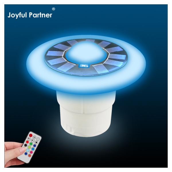 RGB 태양 다이빙 리모컨 IP68 수영장 자동 색상 변경 UFO 떠있는 빛