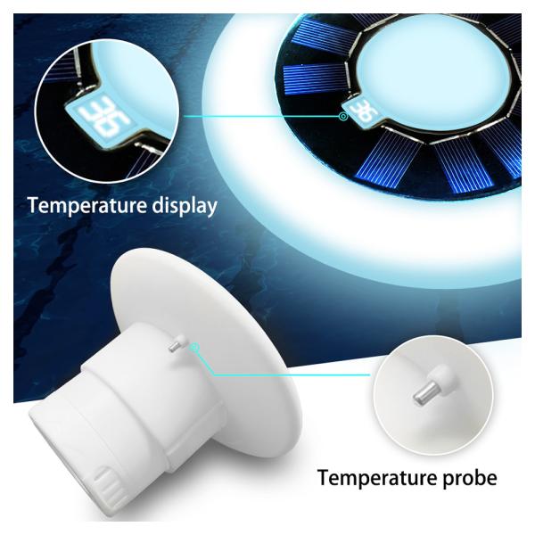 RGB 태양 다이빙 리모컨 IP68 수영장 자동 색상 변경 UFO 떠있는 빛