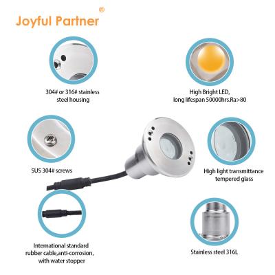 Cina LED Mini 1W 12V DC 8° Angolo di raggio stretto IP68 Indicatore di marcatore a presa impermeabile in vendita