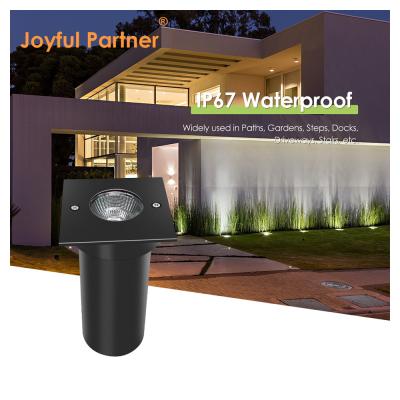 Cina 6W COB LED 85mm*85mm Casa in alluminio nero Forma quadrata Luce a LED sotterranee sepolte per giardini esterni in vendita