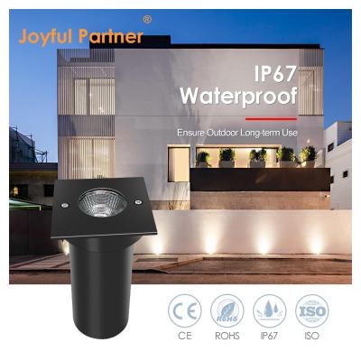 Cina 6W COB LED 85mm*85mm Casa in alluminio nero Forma quadrata Luce a LED sotterranee sepolte per giardini esterni in vendita