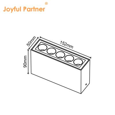 China Deep Anti-glare Ceiling Line Lights IP65 Waterproof Aluminum Housing Up Down Wall Light Surface Mounted Decoration Wall Lamp for sale