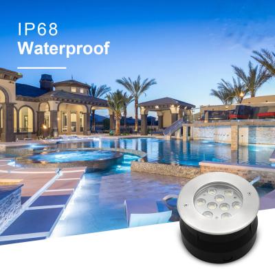 Cina Vendita a caldo 12V 24V LED luce subacquea 9W 18W RGB Full Color in acciaio inossidabile IP68 luci per piscina in vendita