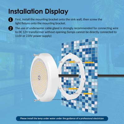 China Resin Epoxy IP68 Pool Lighting White Color PAR56 Bulb 10W LED Underwater Light for sale