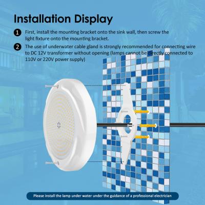 Cina 35W illuminazione LED piscina per piscina in cemento SPA 230*35mm Materiale ABS AC12V RGB RGBW in vendita