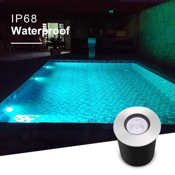 Quality Mini DMX Pool Light RGB Recessed Swimming Pool Step Lights IP68 for sale