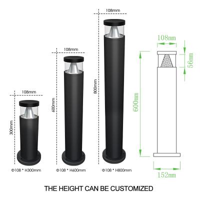 Cina IP65 Acque resistenti a LED Colonnello di prato in alluminio Decorazione esterna Cortile di giardino Villa Giardino di illuminazione in vendita