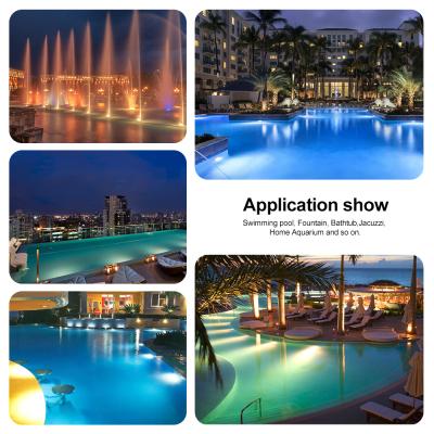 China Energy Efficient RGBW LED Panel Lighting Solutions for Commercial Spaces Pool Light Epoxy Resin LED Panel Bulb ø178*25mm for sale