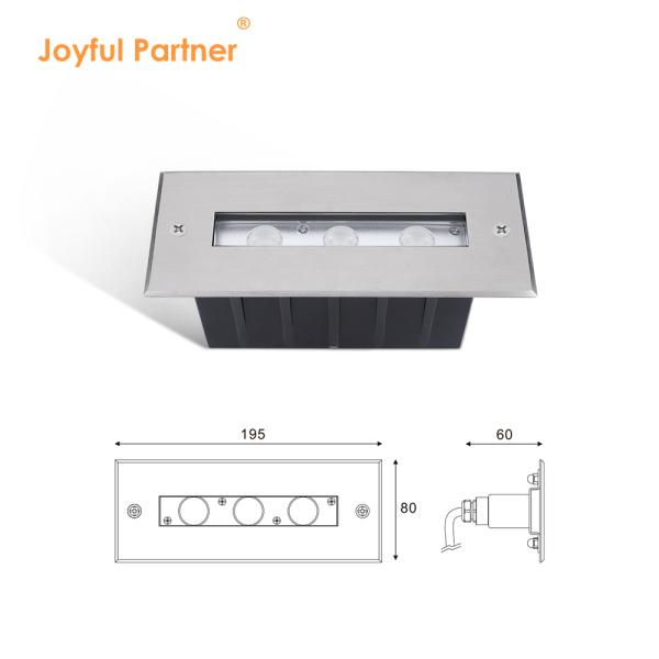 Quality SS316L Underwater Linear Pool Light Warm White LED L195mm 3W 6W DC24V Asymmetric for sale