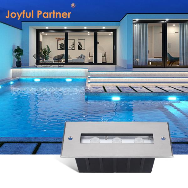 Quality SS316L Underwater Linear Pool Light Warm White LED L195mm 3W 6W DC24V Asymmetric for sale