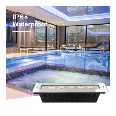 China Outdoor  Swimming Linear Light stainless steel#316 6x3W RGB3IN1 LED With Mounting Support for sale