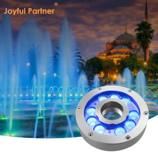 Quality 9W 18W 27W RGB Submersible Fountain Nozzle Ring Light 24VDC RGB Color For Underwater Application for sale