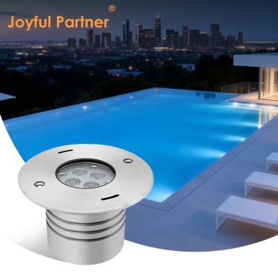 China Underwater LED Lighting Fixture Recessed Mounted 4*2.5W RGB3in1 DMX 24 Volt IP68 Stainless Steel Material Body for sale