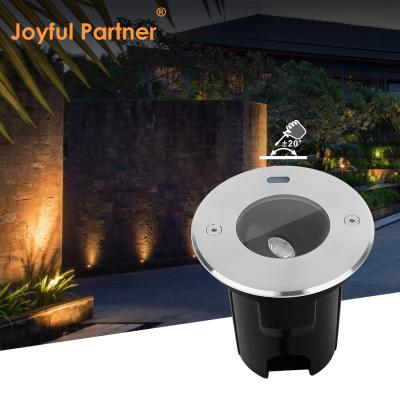 China Outdoor AC220V Inground Lamp DIA95MM Deep Anti Glare 3W COB Model With Black ABS Sleeve for sale
