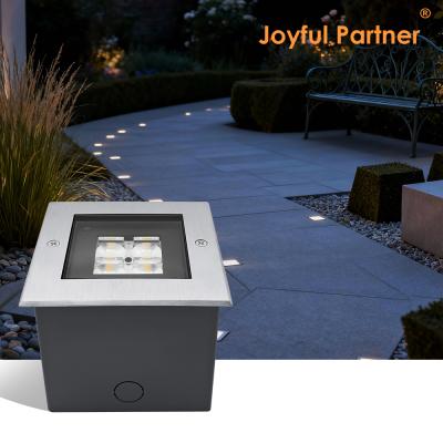 China Outdoor Square Inground light 24V 8W 3000K Warm White Die-cast Aluminum body IK Rating 09 for sale