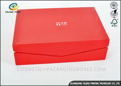 China Crimson Custom High End Cardboard Gift Boxes For Clothes / Cosmetic for sale