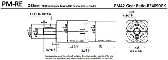 42mm gear motor