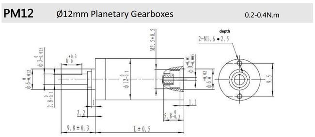 12mm planetary gearmotor