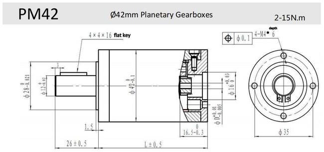 42mm planetary gearbox