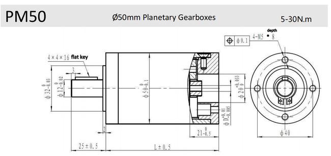 50mm planetary gearbox