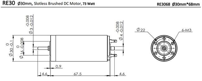 30mm coreless motor