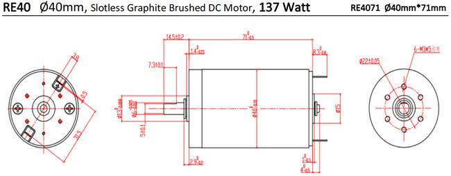 40mm coreless brush motor