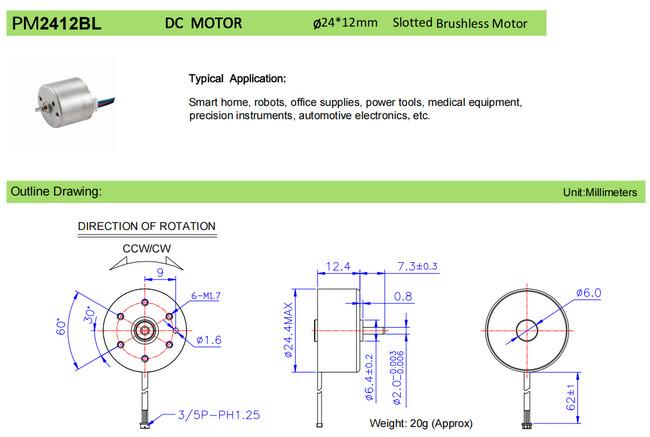 24mm Brushless DC Motor