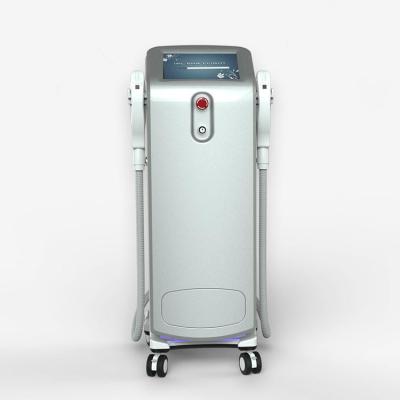 China Vertical multifunction women bikini care shr two handles best price ipl &e-light machine for sale