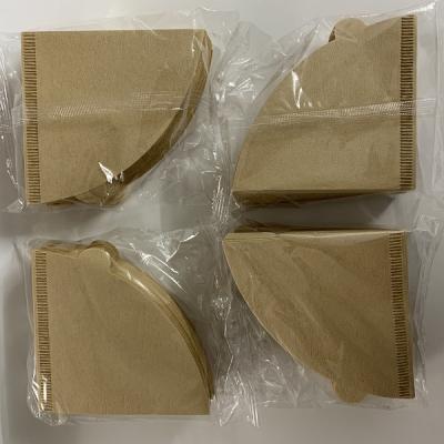 China 100% Wood Pulp Unbleached V Shaped Coffee Filter V60 02 110 X 156 Mm for sale