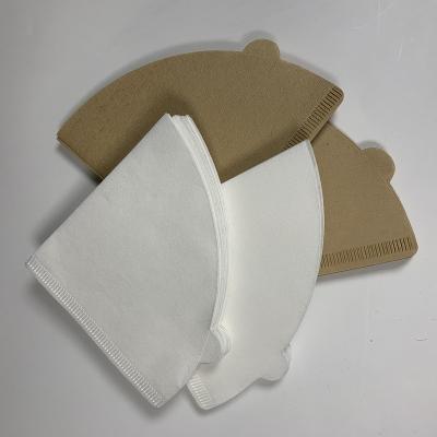 China Disposable V Shaped Coffee Filter Paper V60 Wood Pulp For 1 - 4 Person for sale