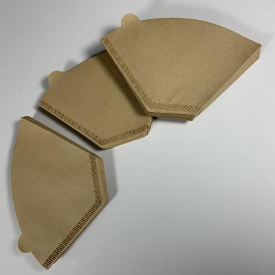 China Natural Unbleached Cone Coffee Filter Paper Bags 49x163 mm for sale