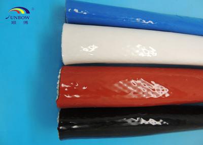 China Braided Silicone Coated Fiberglass Sleeving Heat Resistant  and Fire Prevention for sale