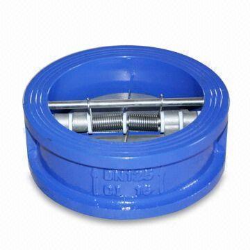 China PN10, PN16 Cast Iron, Ductile Iron Industrial Dual Plate Check Valves 2 - 40 inches Diameter for sale