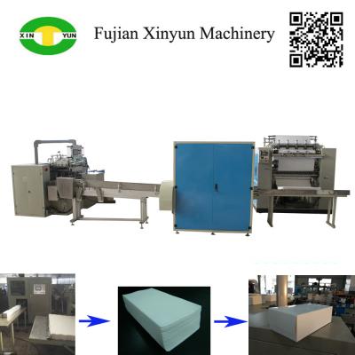 China Automatic box draw facial tissue paper machine production line for sale