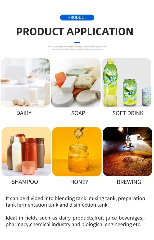 Mixing tank in industrial food processing application