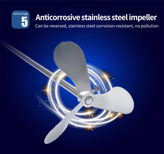 High-performance dosing tank agitator