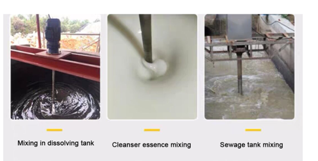 Technical diagram of mixing process in dissolving tank application